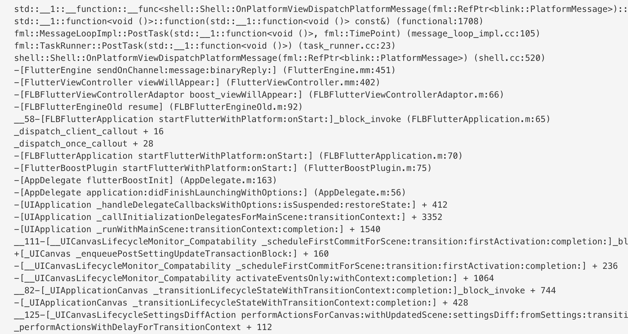 Crash Flbflutterviewcontrolleradaptor Boostviewwillappear · Issue 298 · Alibabaflutter