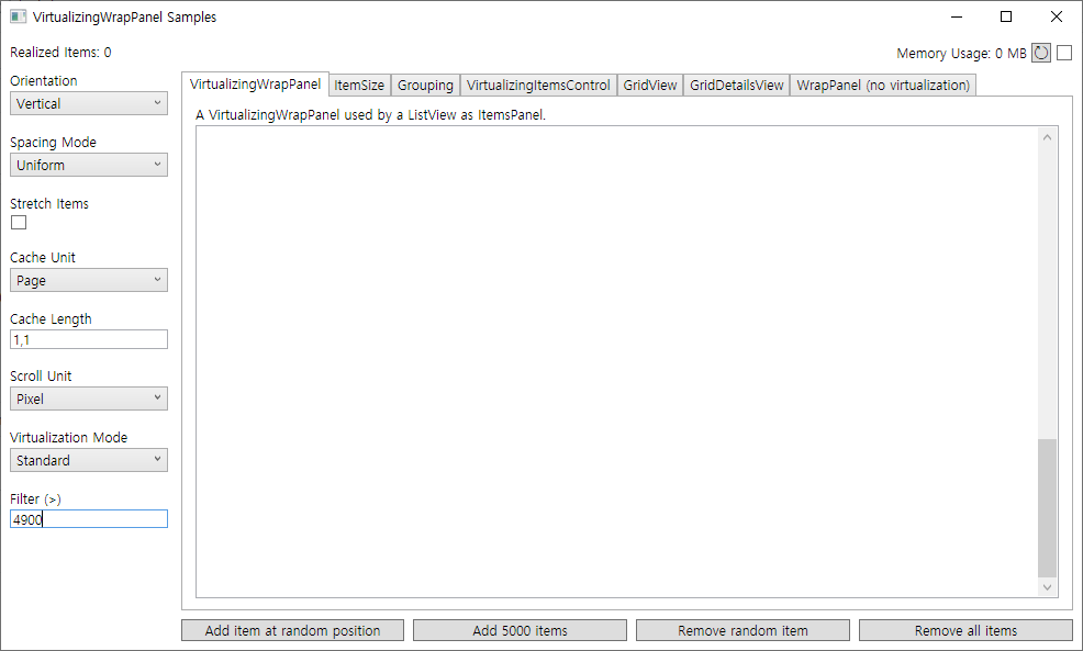 Scroll Issue When Filter · Issue 6 · Sbaeumlisbergervirtualizingwrappanel · Github