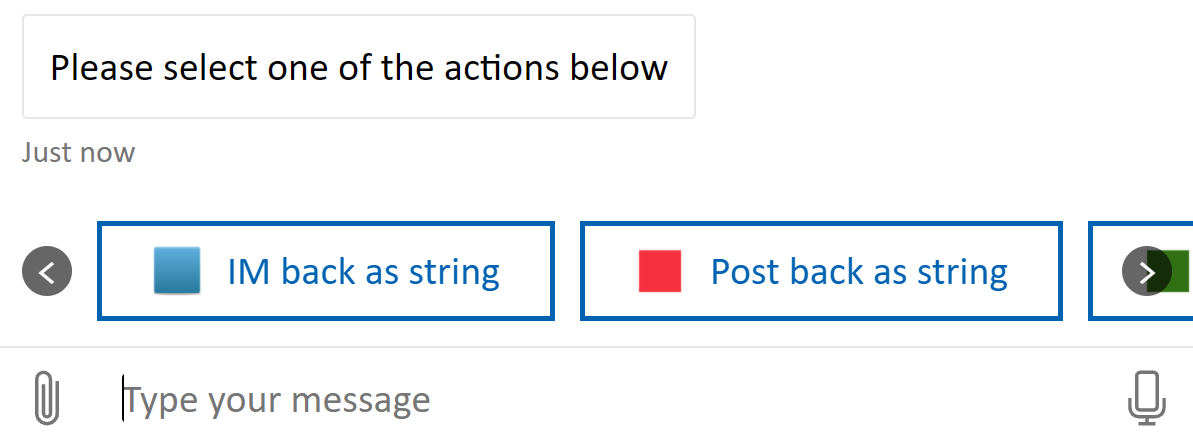 Usable Bot Webchat Suggested Actions Next And Previous Buttons Are Getting Overlapped 
