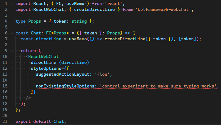 Suggested Action Layout option doesn't work · Issue #4467 · microsoft/BotFramework-WebChat · GitHub