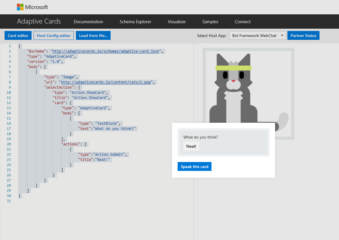 Action.ShowCard does not works in selectAction · Issue #851 · microsoft/BotFramework-WebChat ...