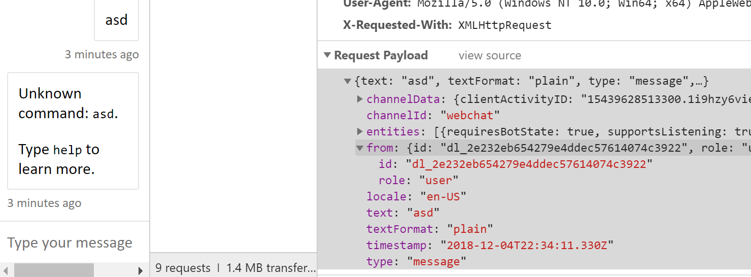 send failed: Missing 'Activity.From.Name' field · Issue #1436 · microsoft/BotFramework-WebChat ...