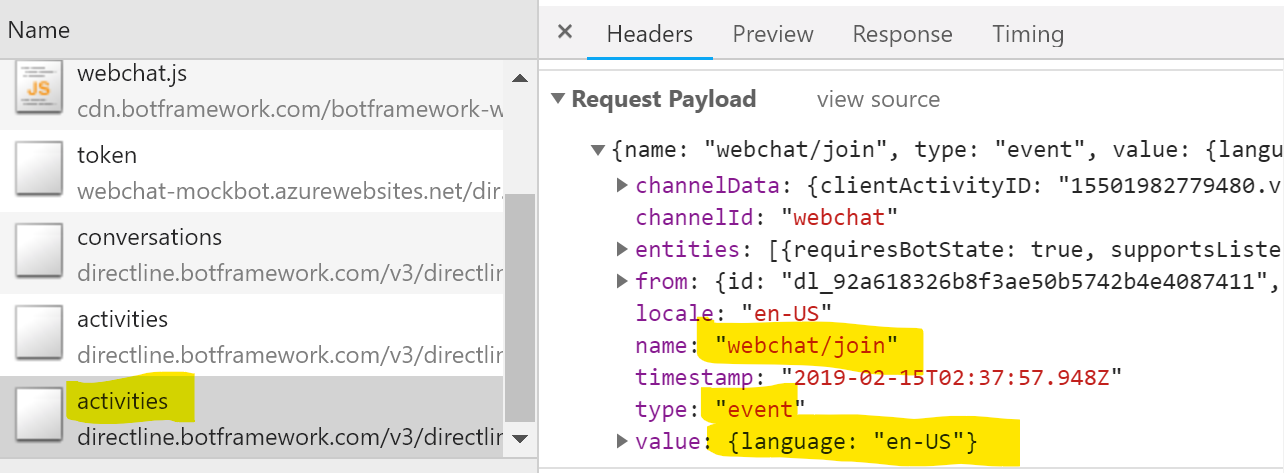 SEND_EVENT not working · Issue #1731 · microsoft/BotFramework-WebChat · GitHub