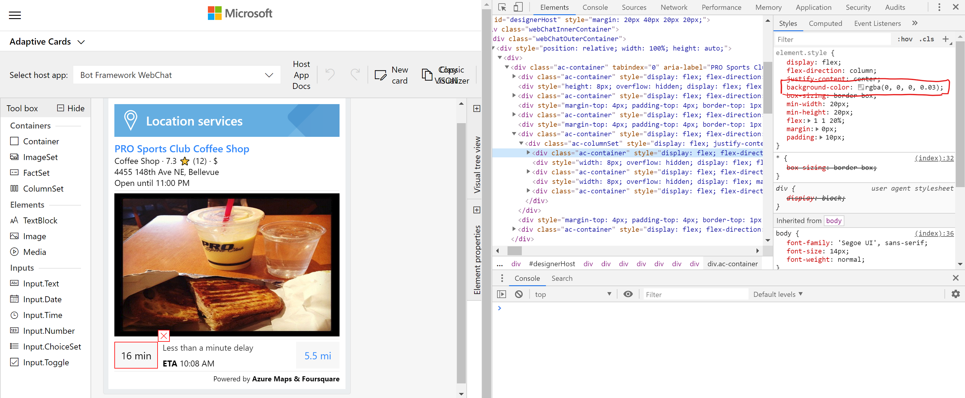Adaptive Cards don't fully render the configured properties · Issue #1859 · microsoft ...