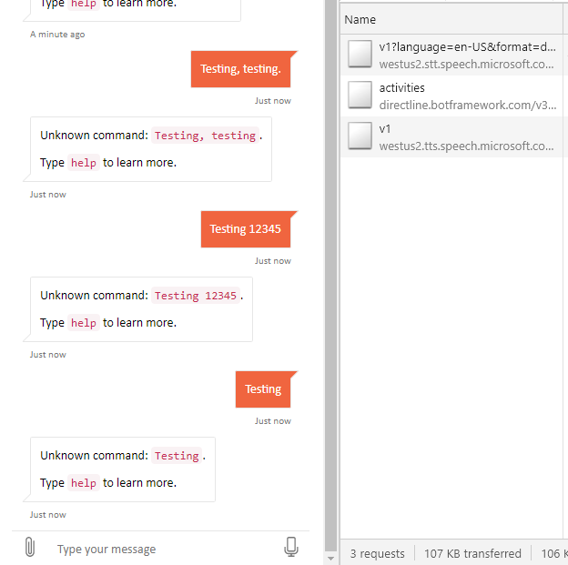 Speech is echoed when implemented with angular · Issue #2926 · microsoft/BotFramework-WebChat ...