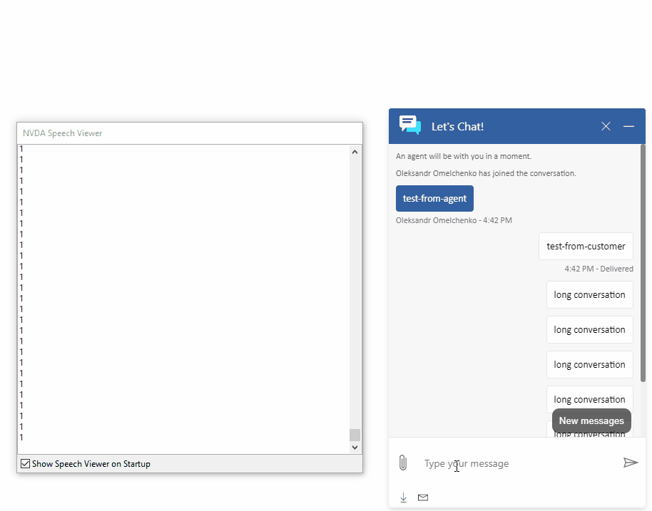 Accessibility: [1st Pass] [Screen Reader] [NVDA] Screen reader ignores "File", "New Messages ...