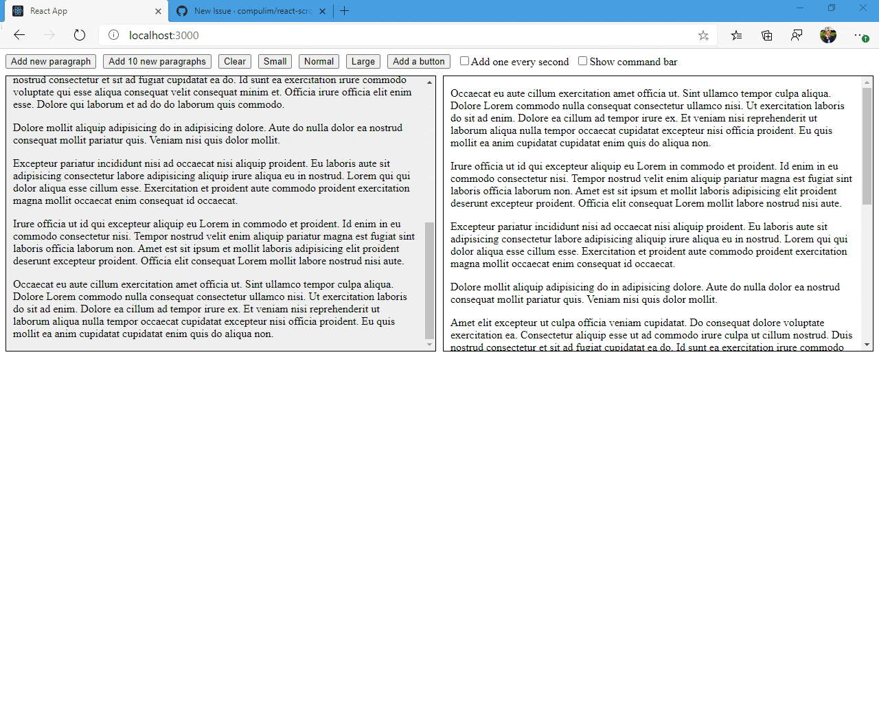 Scrolling by focusing do not remove scroll-to-bottom button · Issue #45 · compulim/react-scroll ...