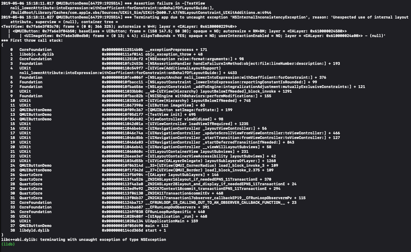 QMUIButton 在 setImage:forState: 的一处crash · Issue #580 · Tencent/QMUI_iOS · GitHub