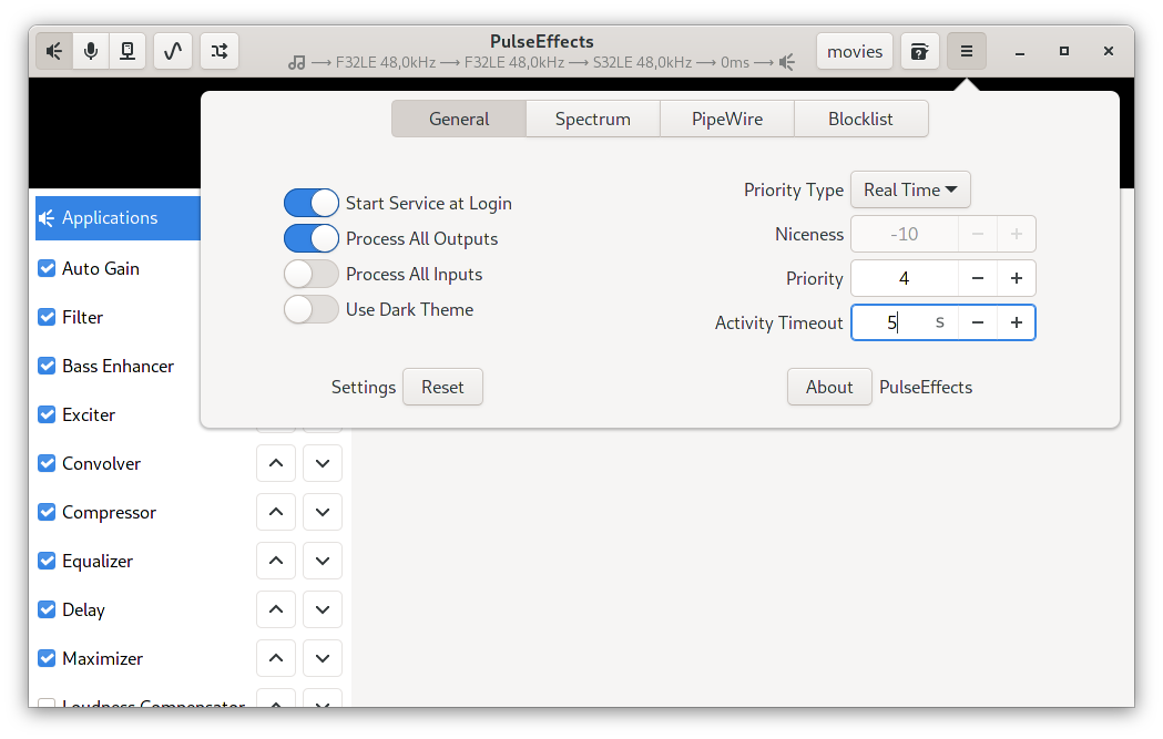 Pipeline sometimes doesn't start on PipeWire version · Issue #898 · wwmm/easyeffects · GitHub