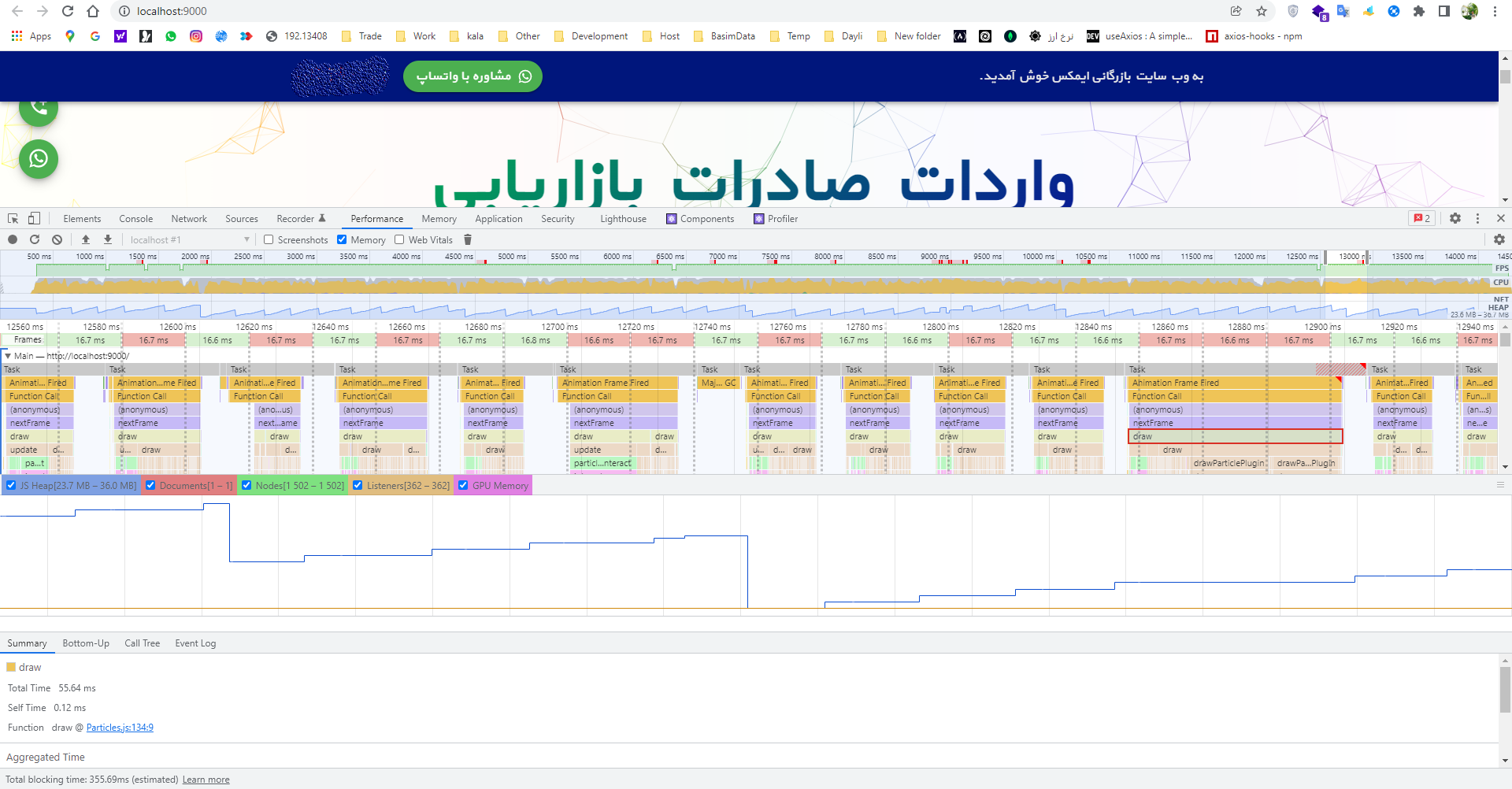 [Bug]: Interruption in particle motion (defect in movement) after build in react · Issue #2809 ...