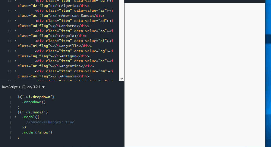 Modal + dropdown pointing overflow window · Issue #564 · fomantic/Fomantic-UI · GitHub