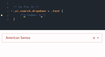 Cursor not visible on search dropdown (Field Error) · Issue #1235 · fomantic/Fomantic-UI · GitHub