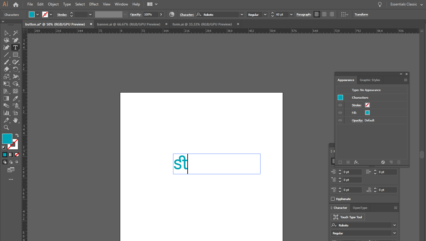 Character "st" default to combined glyph in Adobe Illustrator · Issue #307 · googlefonts/roboto ...
