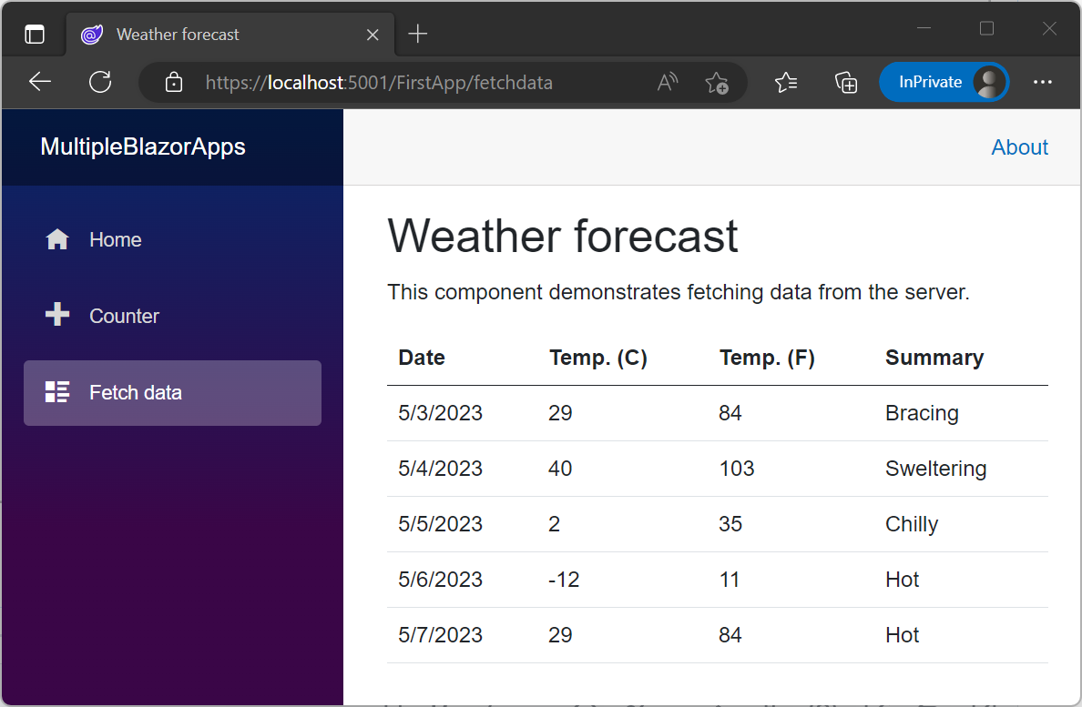 Multiple apps sample · Issue #29043 · dotnet/AspNetCore.Docs · GitHub
