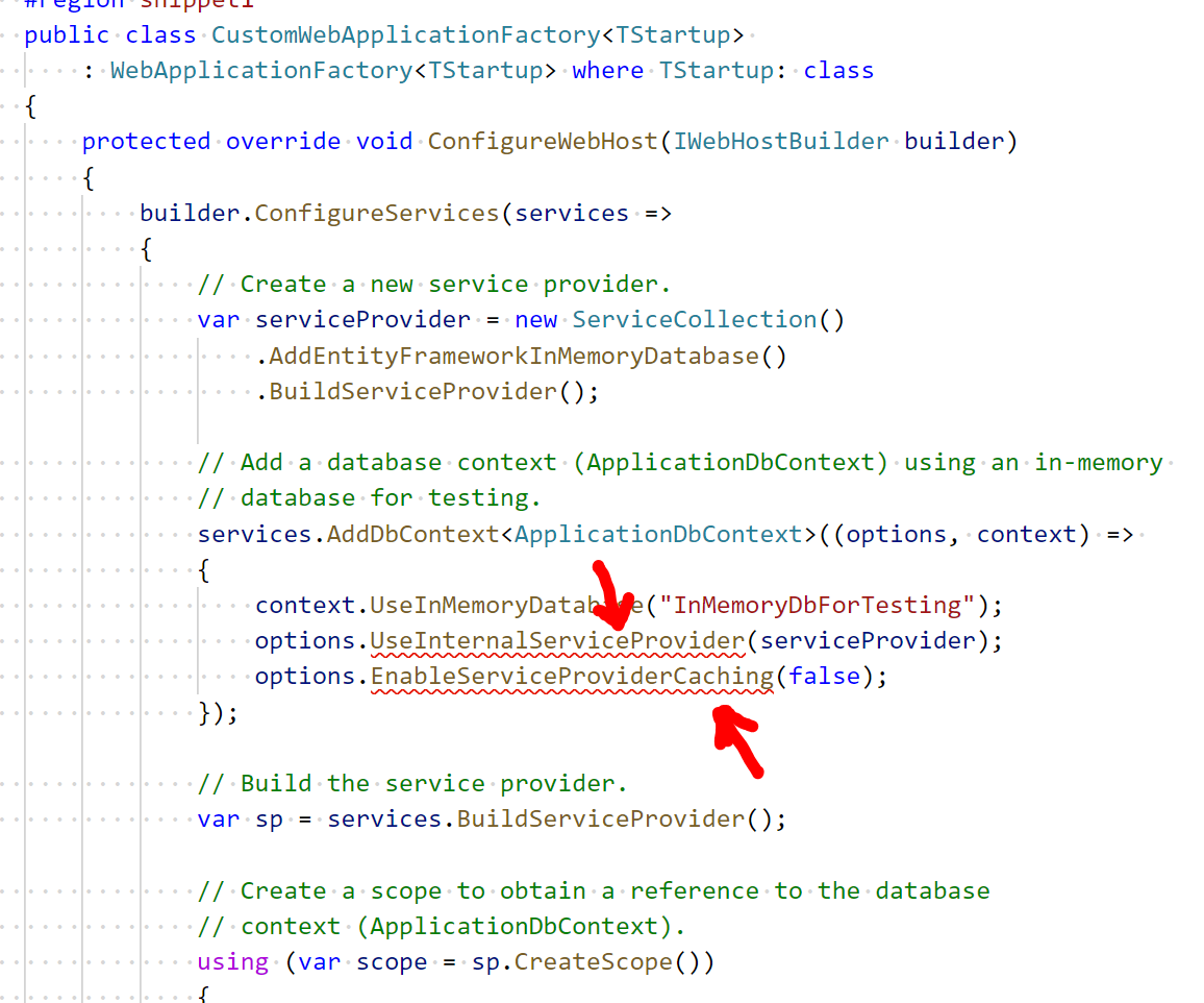 Useinternalserviceprovider And Enableserviceprovidercaching For 30 · Issue 17224 · Dotnet 
