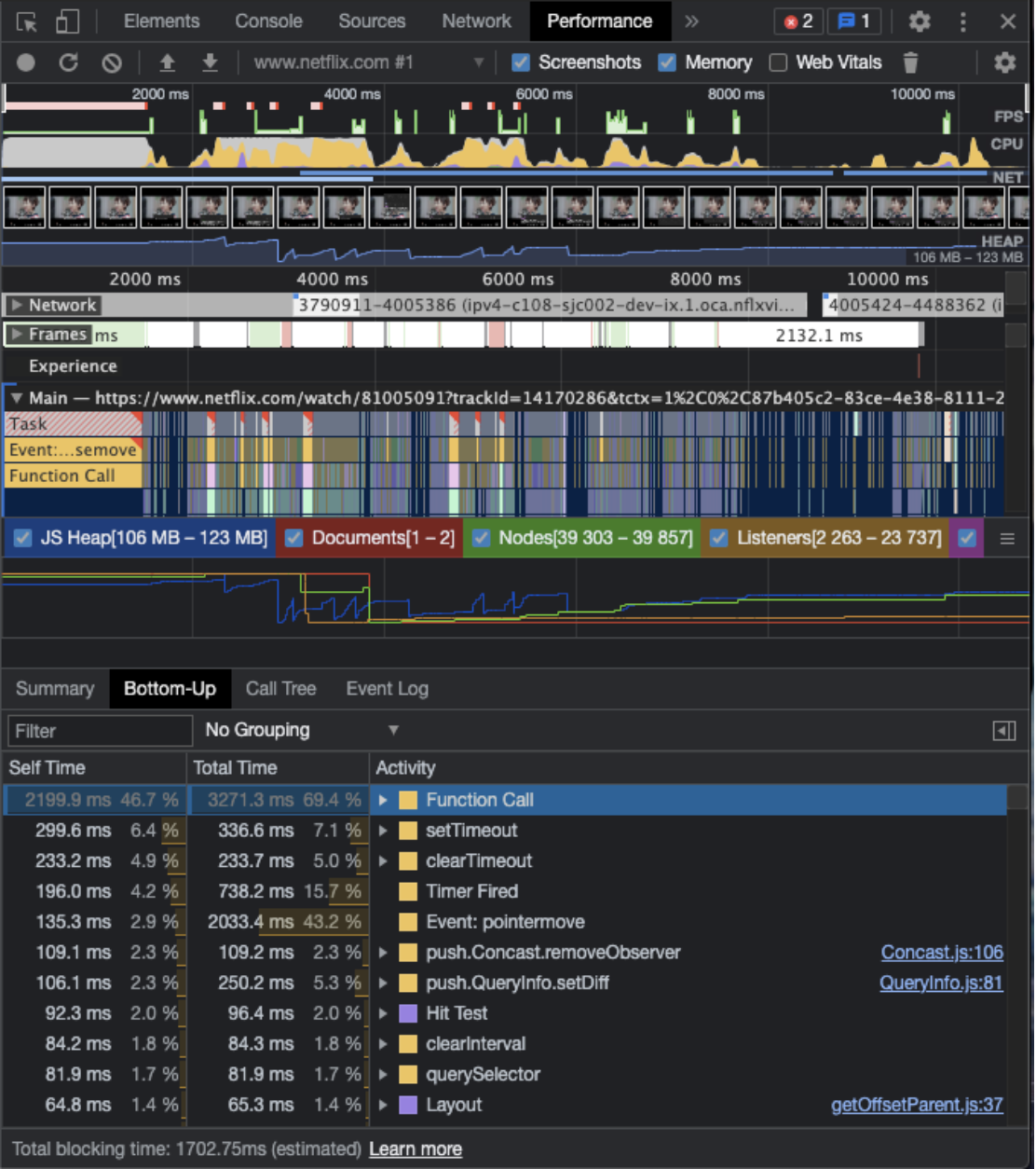 makeCacheKey performance becomes extremely slow after dozens of calls & refetchQueries fails to ...