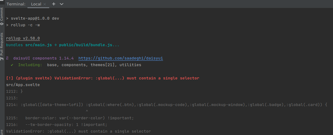 svelte-rollup example not working · Issue #246 · saadeghi/daisyui · GitHub