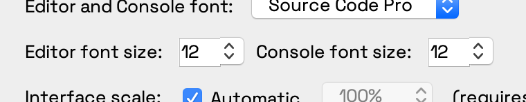 Font size combo boxes in the Preferences window are misaligned on macOS ...