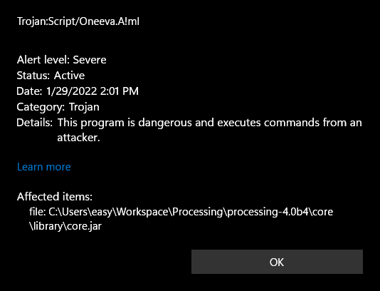 Trojan Virus warning in windows defender · Issue #379 · processing ...