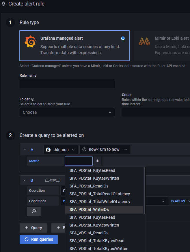 Alerting: Don't allow users to create alert rules against frontend-only datasources · Issue ...
