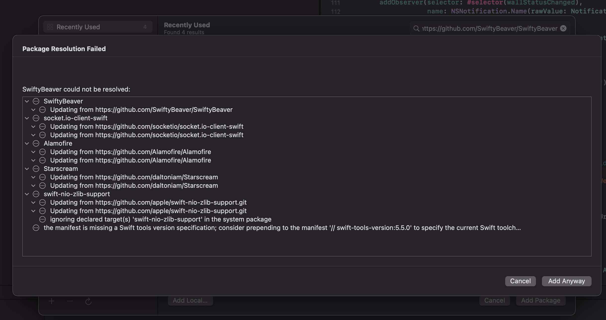 SPM: the manifest is missing a Swift tools version specification · Issue #471 · SwiftyBeaver ...