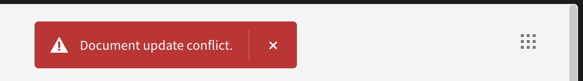 Document update conflict received after upgrade from v1.0.112 to v1.0.142 · Issue #5728 ...