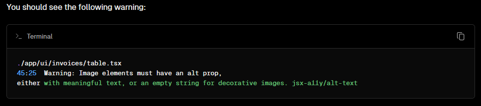 Chapter 14, eslint warning shouldn't have been fixed from the start · Issue #342 · vercel/next ...