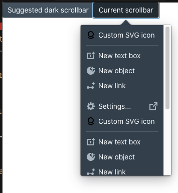 Menu should have a dark scrollbar in dark mode · Issue #4565 · palantir ...
