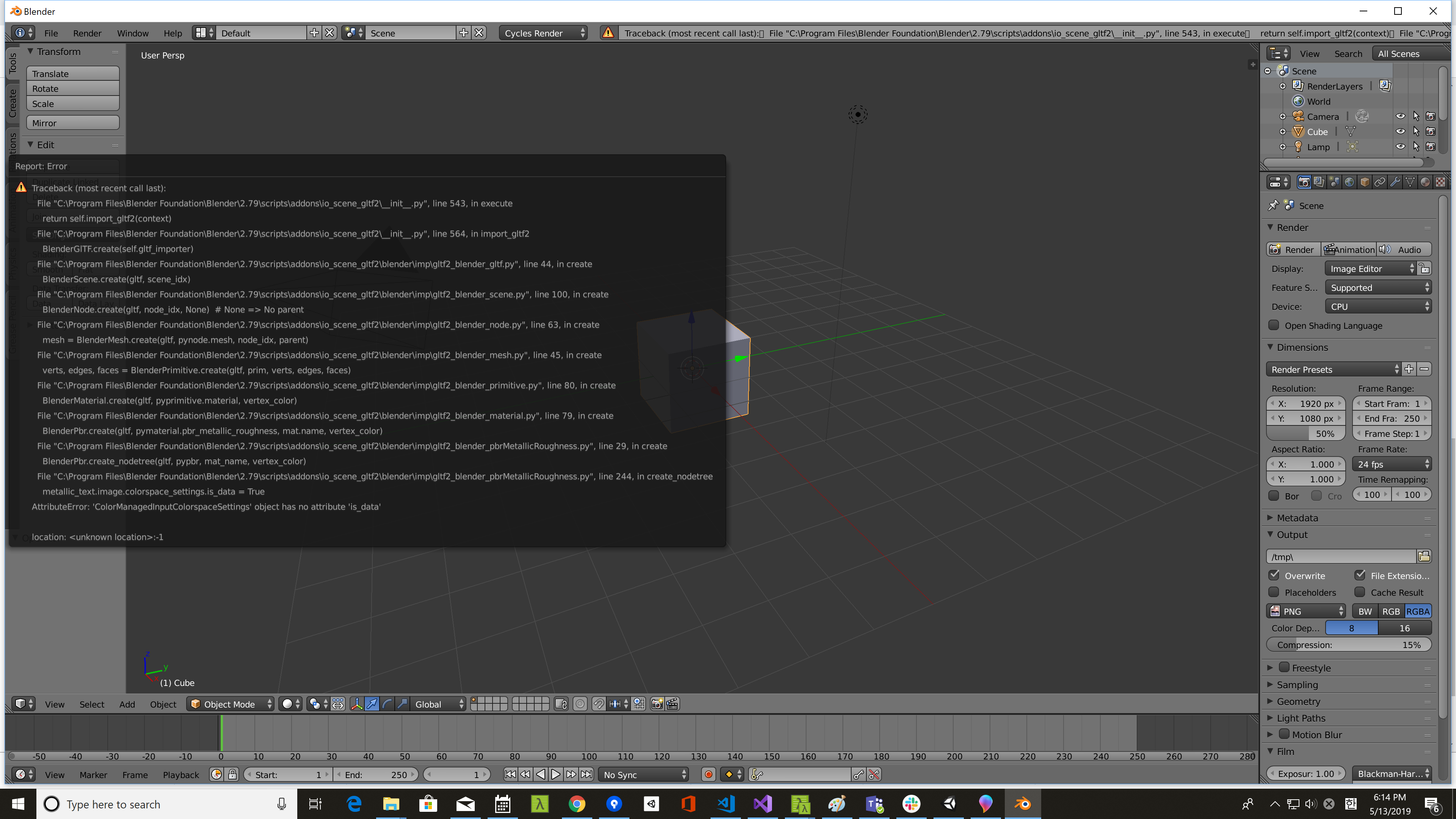 Import Error · Issue #464 · KhronosGroup/glTF-Blender-IO · GitHub
