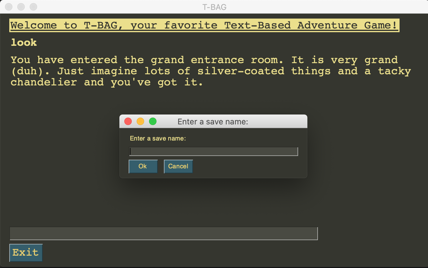GitHub - IamSurrett/T-BAG: Python text-based adventure game