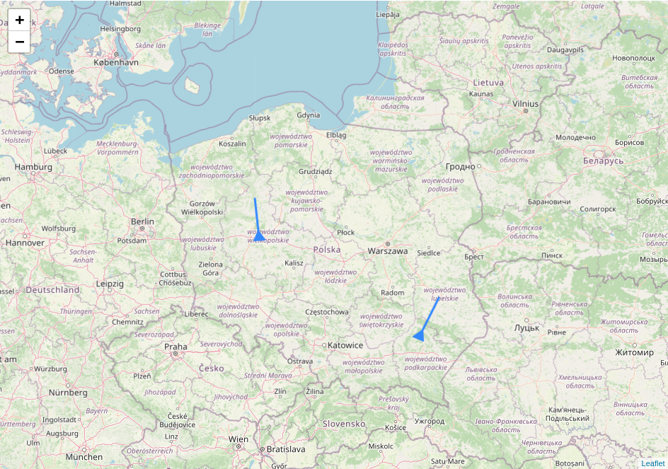 Using polyline decorator on geojson · Issue #89 · emilhe/dash-leaflet · GitHub