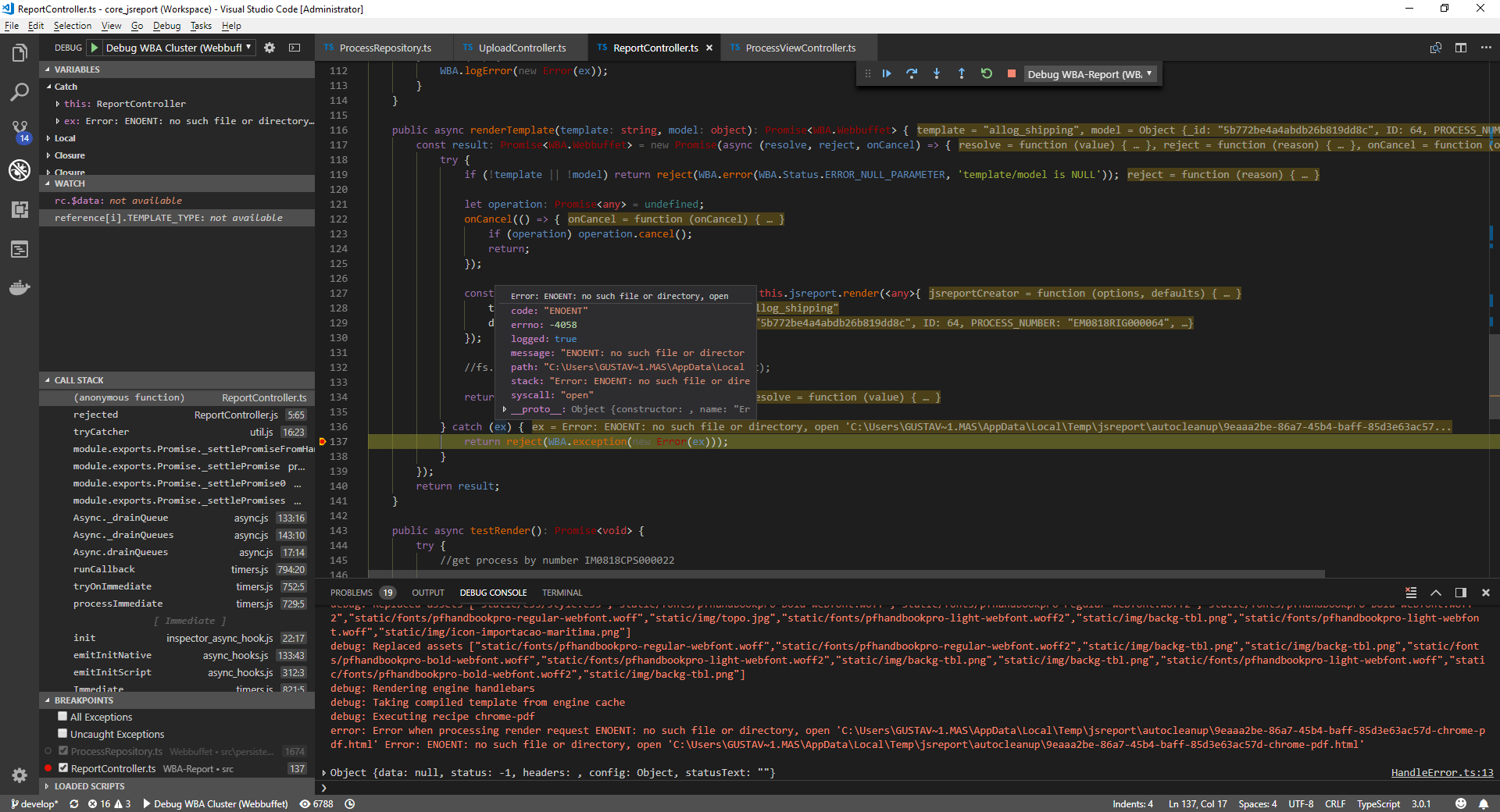 ENOENT: no such file or directory: \Temp\jsreport\autocleanup\ · Issue #18 · jsreport/jsreport ...