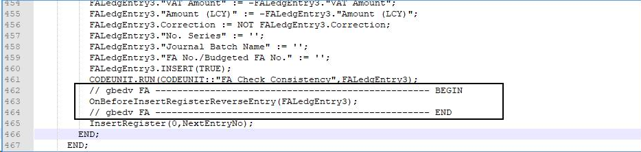 Event Request Codeunit 5600 Fa Insert Ledger Entry Onbeforeinsertregisterreverseentry · Issue