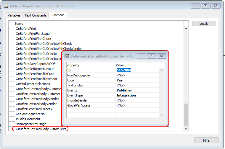 [Event Request] Table 77 Report Selections: OnBeforeGetEmailBodyCustomText · Issue #2225 ...