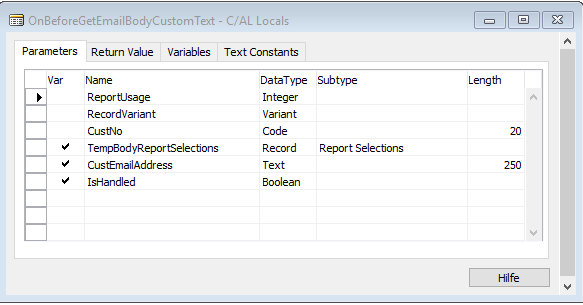 [Event Request] Table 77 Report Selections: OnBeforeGetEmailBodyCustomText · Issue #2225 ...