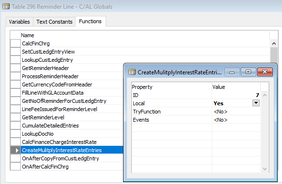 [Function Expose] Table 296 Reminder Line ...