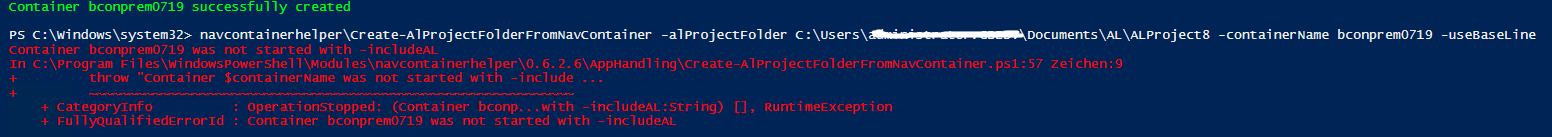Create-AlProjectFolderFromNavContainer error with -includeAL parameter · Issue #532 · microsoft ...