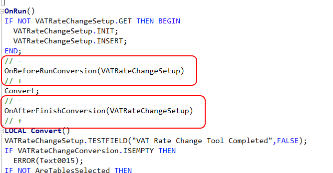 [Event Request] Codeunit 550 VAT Rate Change Conversion : OnBeforeStart…, OnAfterFinish… · Issue ...