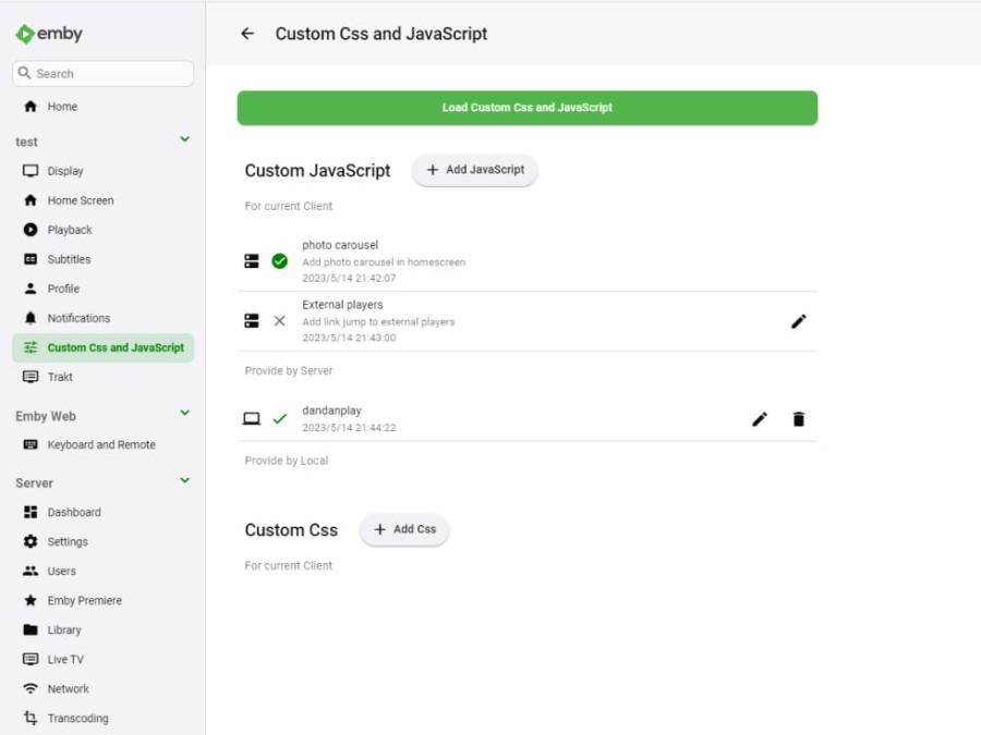 GitHub - Shurelol/Emby.CustomCssJS: Easy to manage your Custom JavaScript and Css to modify Emby