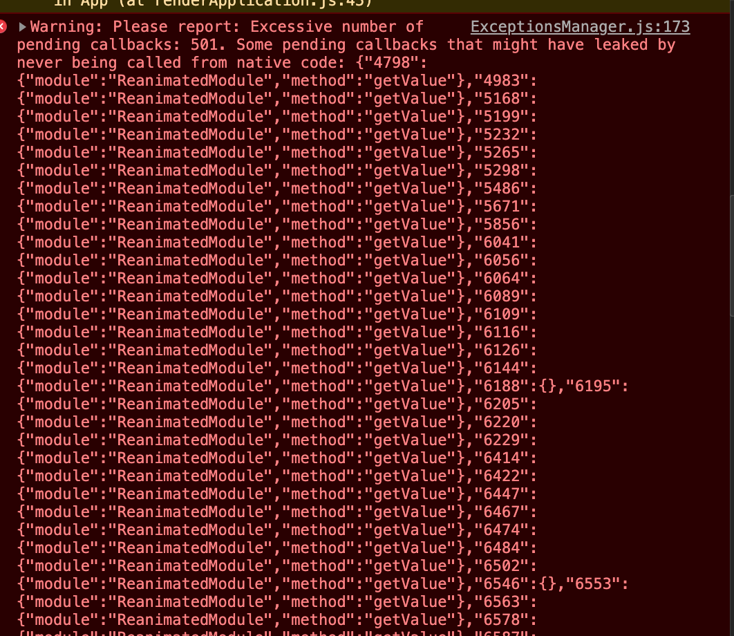 Excessive number of pending callbacks · Issue #18 · alexZajac/react-native-skeleton-content ...