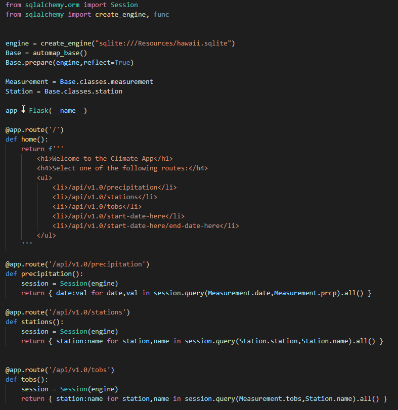GitHub - HanaZubovic/surfs-up: Creating a local host server to read ...