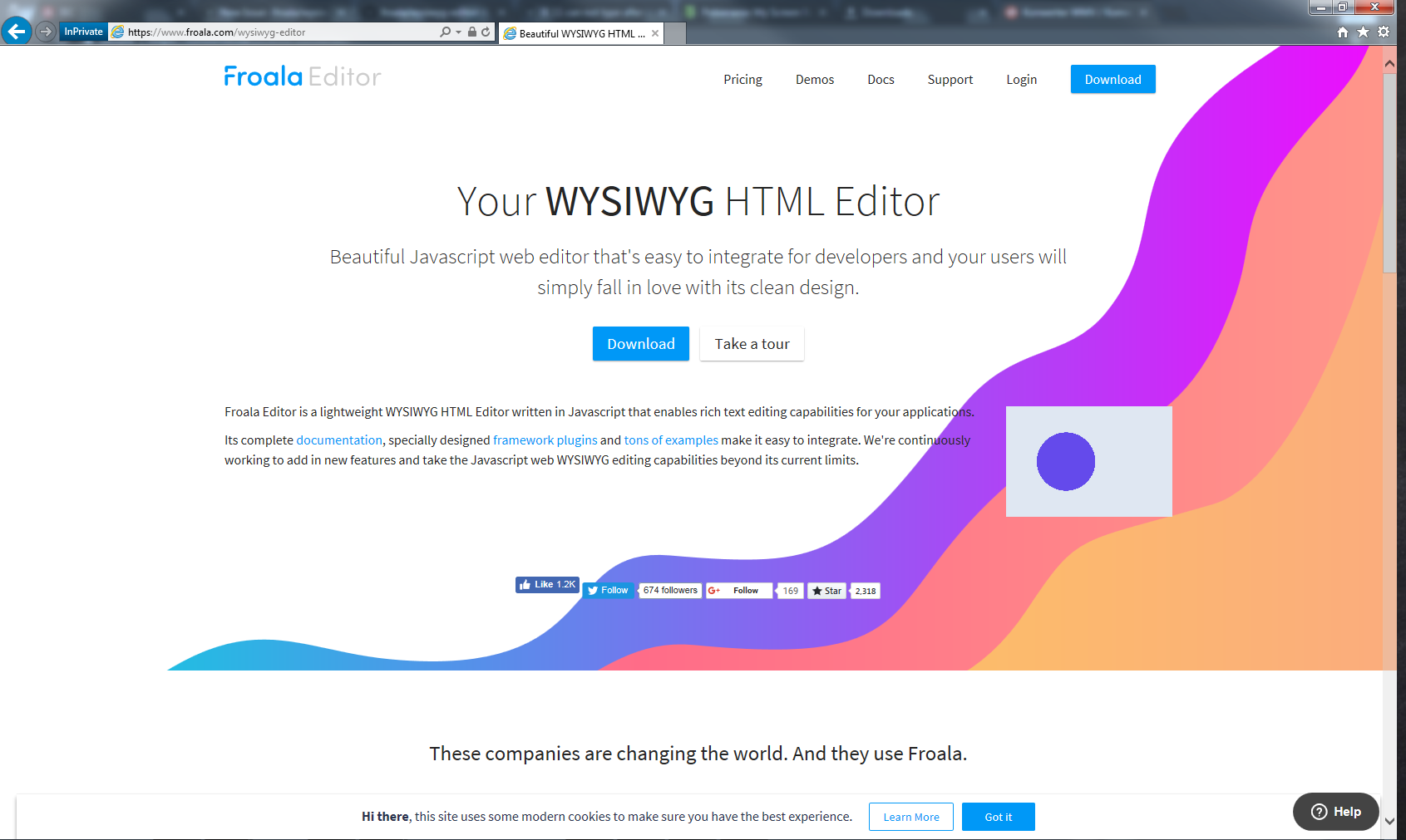 Broken editor on main website on IE · Issue #2756 · froala/wysiwyg-editor · GitHub