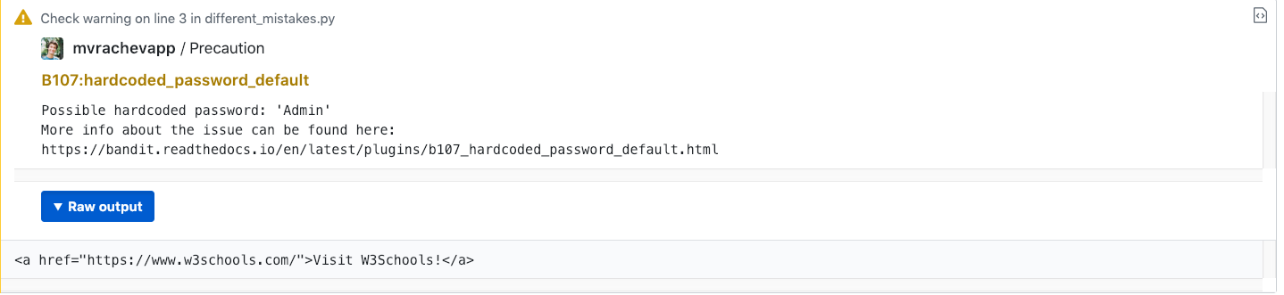 Add Links In The Issues To Reference Docs Gosec · Issue 65 · Securesauceprecaution Beta · Github