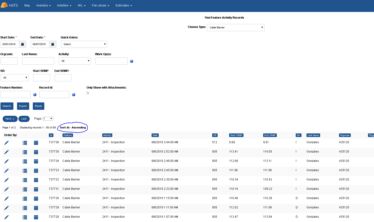 Fix Feature Number Column Sorting · Issue #1005 · WSDOT/HATS · GitHub