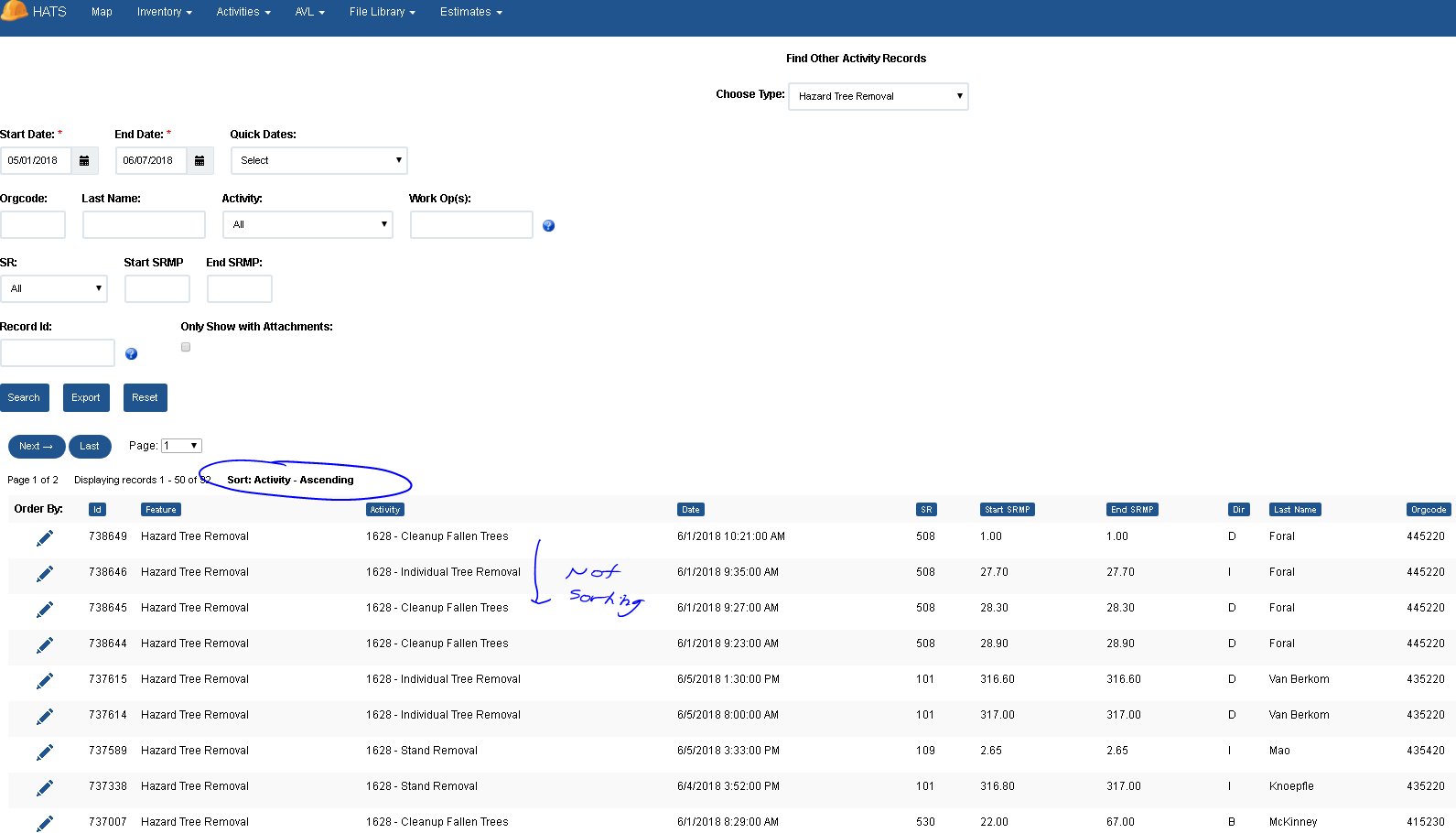 Fix Feature Number Column Sorting · Issue #1005 · WSDOT/HATS · GitHub
