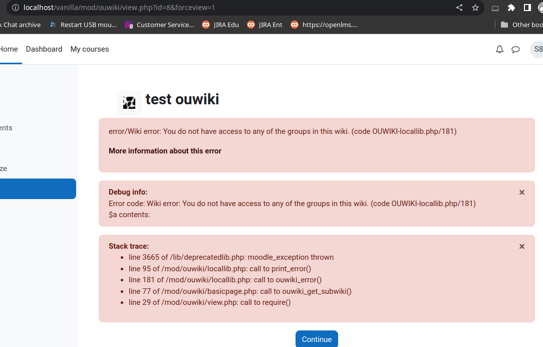 Improvement For Error Page Displayed When User Is Not Part Of A Group · Issue 100 · Moodleou