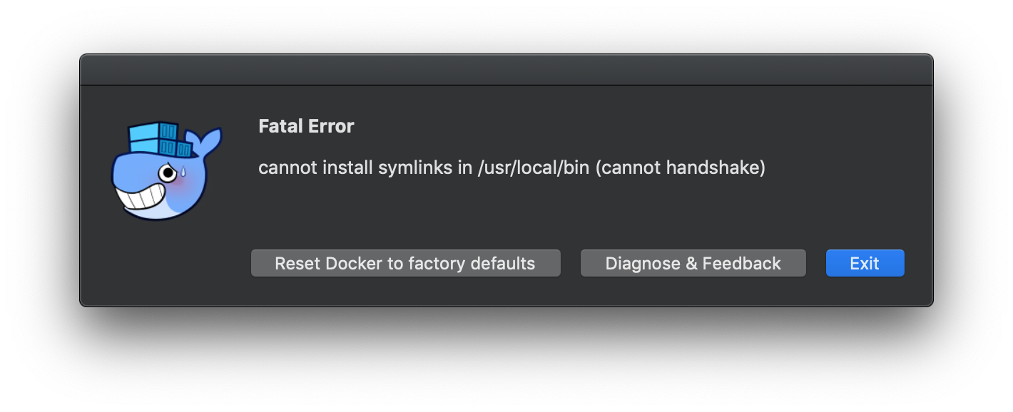 Symlink Error When Coming Back From Login Screen · Issue 3426 · Dockerfor Mac · Github