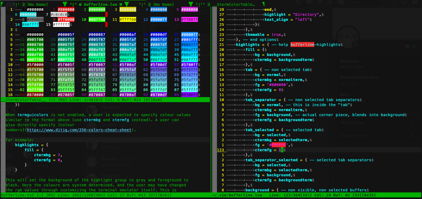 [Bug]: Does not respect ctermbg/ctermfg settings · Issue #788 · akinsho/bufferline.nvim · GitHub