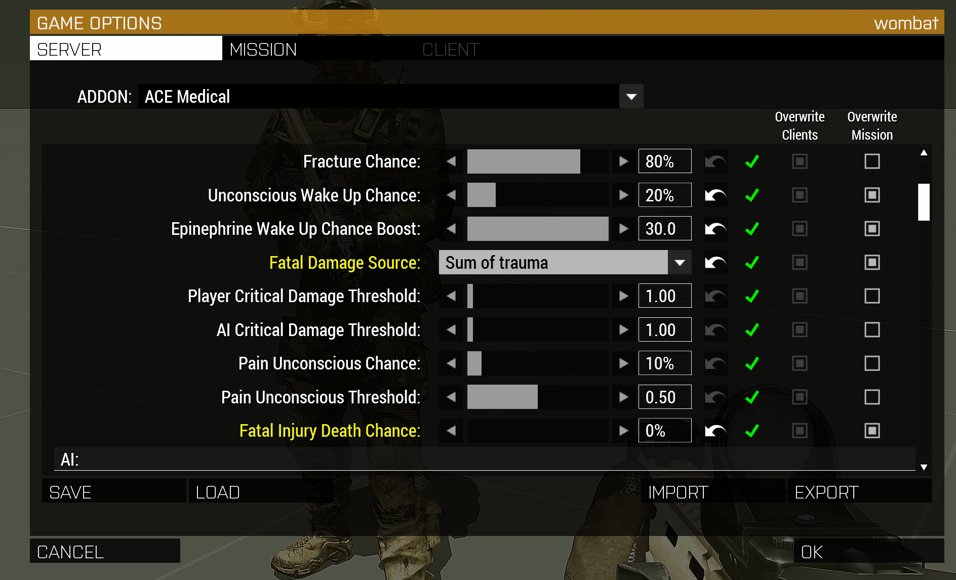 Issues with fatal injury death chance / damage with sum of trauma · Issue #9595 · acemod/ACE3 ...