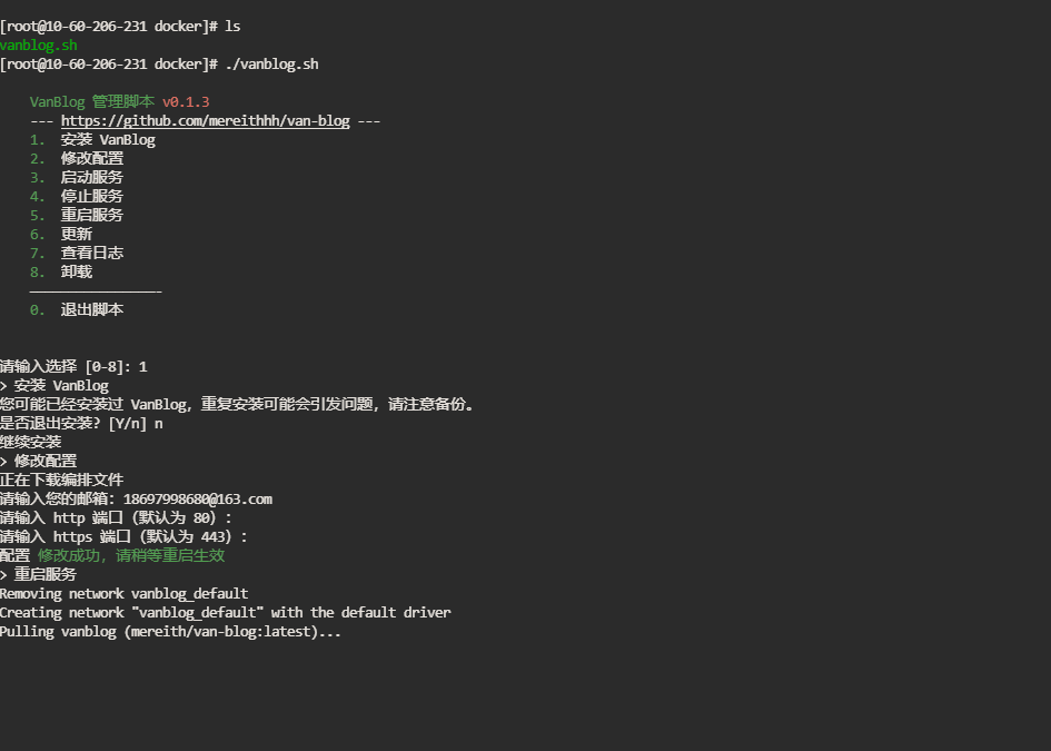 [问题反馈]: docker拉去镜像很慢，别的镜像速度又正常 · Issue #95 · Mereithhh/vanblog · GitHub